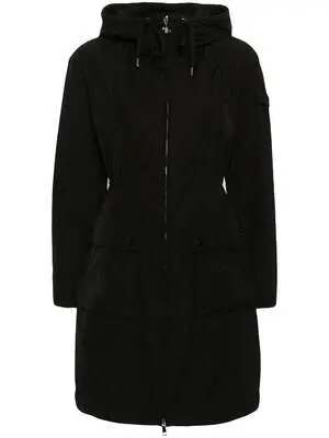 Moncler Drawstring Hooded Utility Parka Jacket - Nero