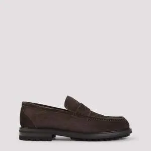 Kiton Leather Loafers - Brown