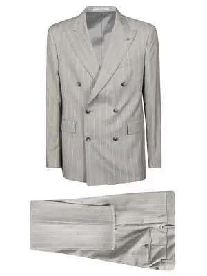 Tagliatore Tagliatore Tailored Virgin Wool Suit For Men Grey