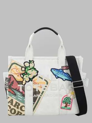 Marc Jacobs Medium Tote Handbag 26 Cm X 33 Cm X 15 Cm Paint Patchwork, Cotton - White