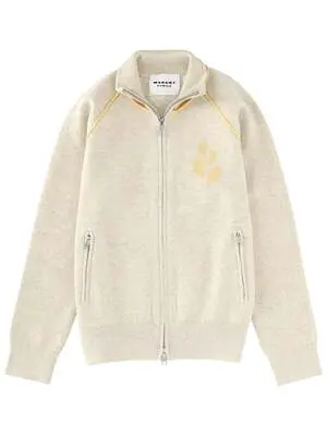 MARANT ETOILE Zip-front Knit Track Jacket - Grey