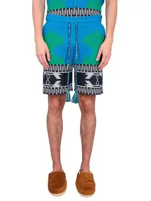 Alanui Cotton Piqué Bermuda Shorts With Drawstring