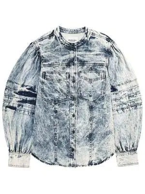 MARANT ETOILE Puff-sleeved Shirt - Denim
