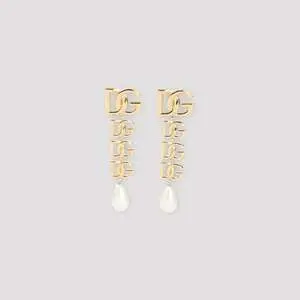 Dolce & Gabbana Brass & Plexiglass Drop Earrings