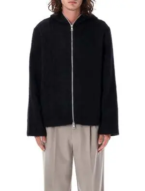 Our Legacy Hooded Zip-front Wool Cardigan - Nero
