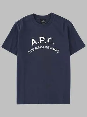 A.p.c. Organic Cotton Logo T-shirt - Blue
