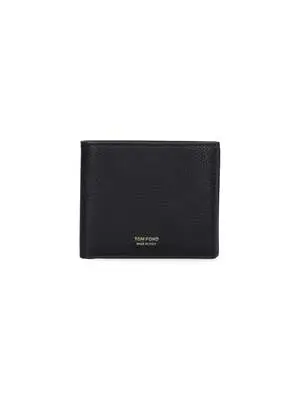 TOM FORD Mini Leather Pouch Wallet, 9 Cm X 11 Cm X 2 Cm - Black