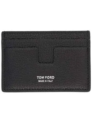 TOM FORD Leather Card Holder - Black