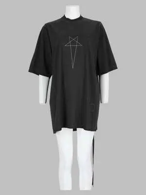 Rick Owens Asymmetrical Zip Up Cotton T-shirt