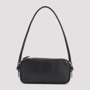 Miu Miu Mini Handle Contained Leather Bag - Black