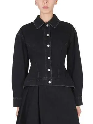 Alexander McQueen Hybrid Denim Jacket - Black