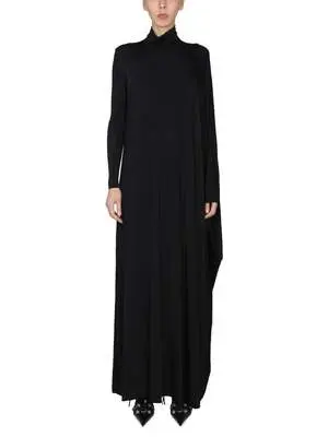Balenciaga Stretch Nylon High Neck Maxi Dress
