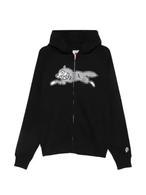 ICECREAM Logo Cotton Hoodie - Black