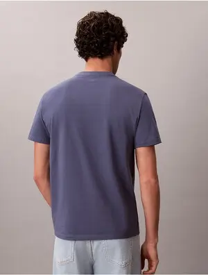 Calvin Klein Embroidered Calligraphy Easy Tee - Blue Nomad