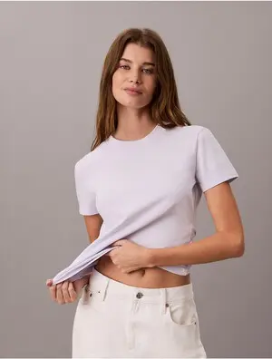 Calvin Klein Allover Monogram Slim T-shirt - Lacey Lilac