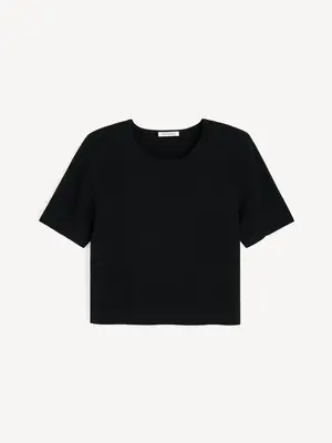 BY MALENE BIRGER Amber Ribbed Pullover With Padded Shoulders And Side Slits