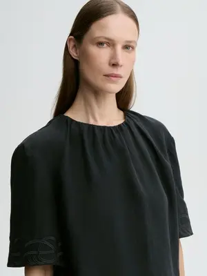 BY MALENE BIRGER Marian Linen Top - Black