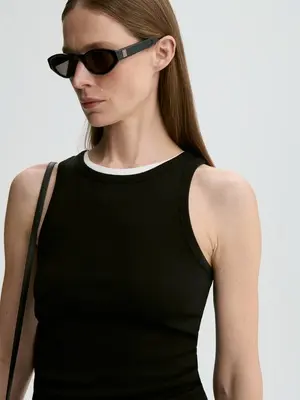 BY MALENE BIRGER Mani Organic Cotton Tank Top - Black
