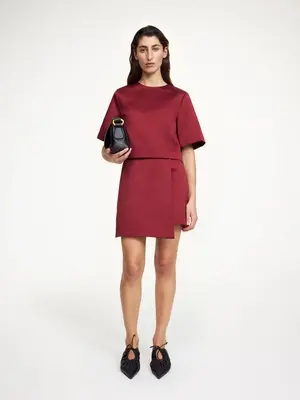 BY MALENE BIRGER Raye Mini Skirt - Cabernet