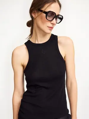 BY MALENE BIRGER Lise Racerback Tank Top - Black