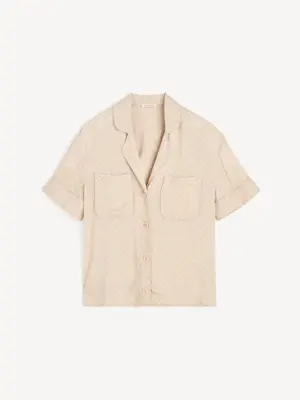 BY MALENE BIRGER Nanna Short-sleeved Shirt With Signature Flower Print - Feather