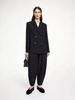 BY MALENE BIRGER Ramona Double-breasted Blazer - Black