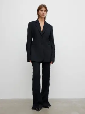 HOUSE OF DAGMAR Single Breasted Slim Button Blazer