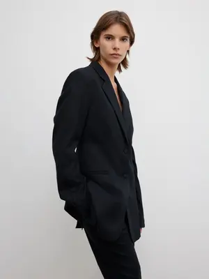 HOUSE OF DAGMAR Single Breasted Slim Button Blazer