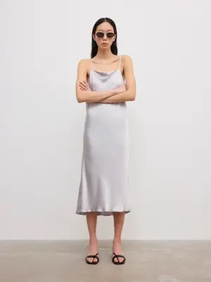 HOUSE OF DAGMAR Camisole Midi Dress - Silver