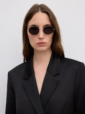 HOUSE OF DAGMAR Round Frame Sunglasses With Silver Tone Detailing