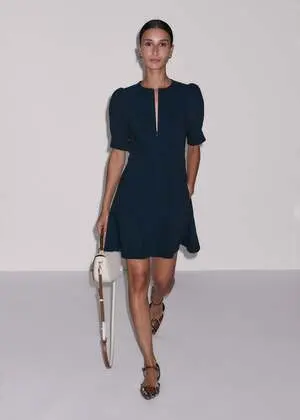 ME+EM Panelled Fit And Flare Short Dress