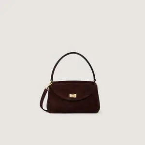 Sandro Le Mini Grand Bazaar Suede Bag - Brown