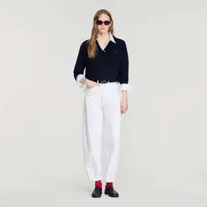 Sandro Wool Polo Shirt With Logo