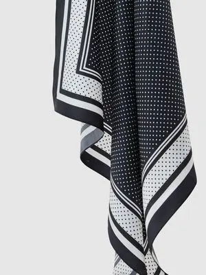 REISS Pollie Silk Polka-dot Square Scarf