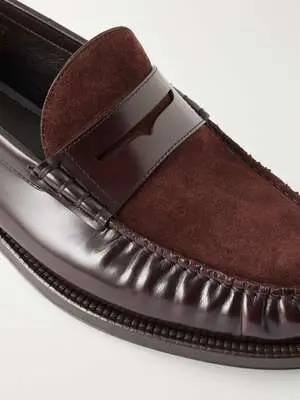 Brunello Cucinelli Suede Penny Loafers