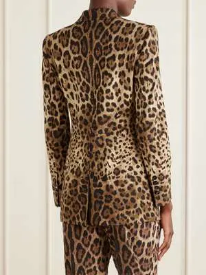 Dolce & Gabbana Leopard-print Wool Blazer