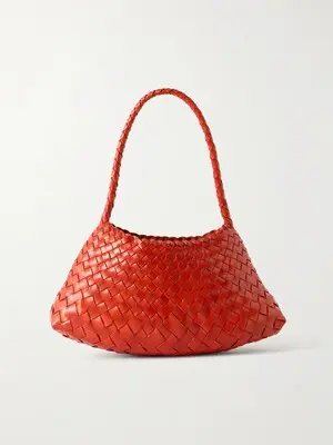 Dragon Diffusion Rosanna Mini Woven Leather Shoulder Bag - Red