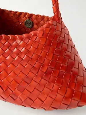 Dragon Diffusion Rosanna Mini Woven Leather Shoulder Bag - Red