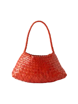 Dragon Diffusion Dragon Diffusion Rosanna Mini Woven Leather Shoulder Bag Red