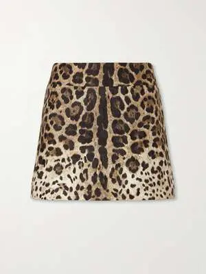 Dolce & Gabbana Leopard-print Cotton Mini Skirt - Leopard Print