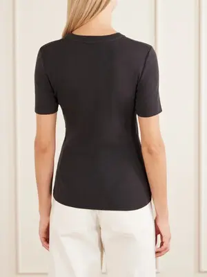 NILI LOTAN Elin Ribbed Cotton T-shirt