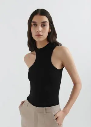 Axel Arigato Scoop Tank Top With Asymmetric Straps - Black