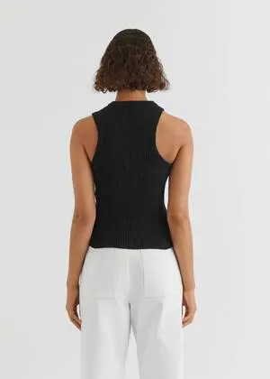 Axel Arigato Scoop Asymmetric Tank Top - Black