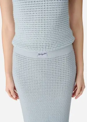 Axel Arigato Crochet Column Skirt - Ice Blue