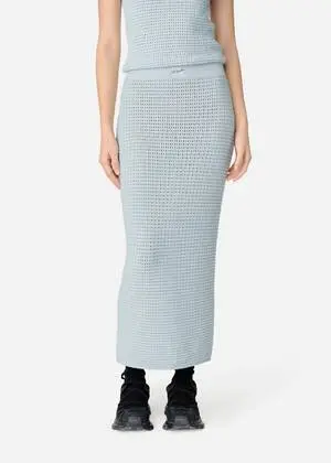 Axel Arigato Crochet Column Skirt - Ice Blue