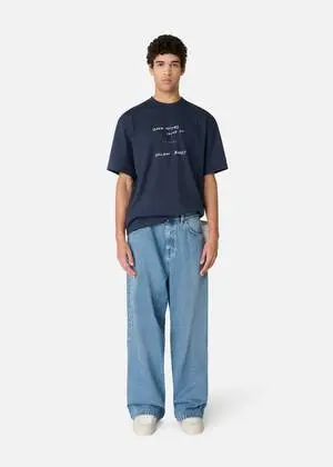 Axel Arigato Relaxed Fit Embroidered Jeans