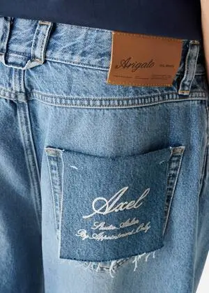 Axel Arigato Relaxed Fit Embroidered Jeans