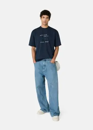 Axel Arigato Relaxed Fit Embroidered Jeans