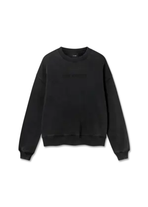 Axel Arigato Distort Washed Crewneck Sweatshirt - Black