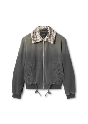 Axel Arigato Axis Denim Jacket With Removable Collar - Grey